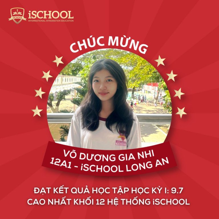 iSchool Long An: Vinh danh học sinh đạt kết quả học tập cuối học kỳ I cao nhất khối 12 trong hệ ...